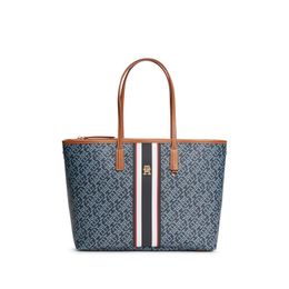 Tommy Hilfiger Damen Tragetasche &raquo;TH MONOPLAY TOTE STRIPE LE&laquo; Damen Handtasche, Tragetasche mit Allover TH-Druck