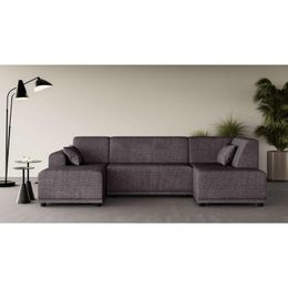 Home Affaire Wohnlandschaft &raquo;TAMMO&laquo; U-Form grau 100% Polyester