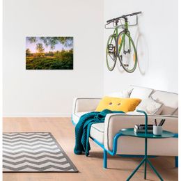 Komar Leinwandbild &raquo;Sommerabend - Gr&ouml;&szlig;e 60 x 40 cm&laquo; Baum Berge Blumen Bl&auml;tter Foto Jahreszeiten Landschaft Meer Natur Palmen Strand Packung, 1 Stk. tlg. 