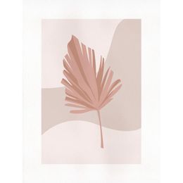 Komar Bild &raquo;Minimalist Leaf Lover&laquo; Disney 1 Stk. tlg. Wandbild zur Dekoration - ohne Rahmen rosa Holz, Papier
