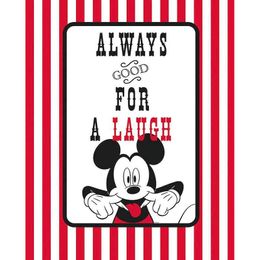 Komar Bild &raquo;Mickey Mouse Laugh&laquo; Disney 1 Stk. tlg. Wandbild zur Dekoration im Kinderzimmer - ohne Rahmen bunt Holz, Papier