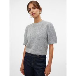 V&eacute;ro Moda Vero Moda Damen Strickpullover &raquo;VMNOVAH SS O-NECK PUFF PULLOVER GA NOOS&laquo; grau S