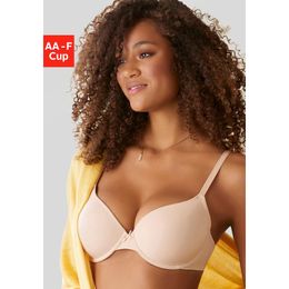 Lascana Damen Lascana &raquo;Ela - perfect basic&laquo; mit B&uuml;gel aus seidiger Microfaser braun 70, Cup A