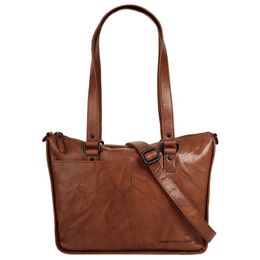 SPIKES & SPARROW Spikes & Sparrow Damen Shopper echt Leder braun