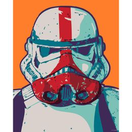 Komar Bild &raquo;Mandalorian Pop Art Stormtrooper&laquo; Disney Star Wars 1 Stk. tlg. Wandbild zur Dekoration im Kinderzimmer - ohne Rahmen bunt Holz, Papier