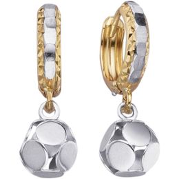 Firetti Damen Paar Creolen &raquo;Schmuck Geschenk Gold 375 Ohrschmuck Ohrringe Bicolor&laquo; gold