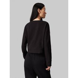 Calvin Klein Underwear Damen Sweatshirt &raquo;CREW PULLOVER&laquo;, mit Kontraststreifen schwarz L (40)