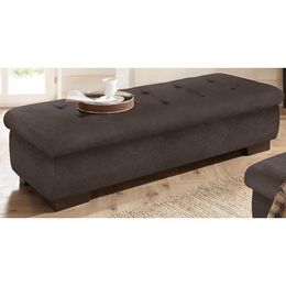 Home Affaire Hocker &raquo;Bergen&laquo; mit Staufach, 161 cm breit grau MELROSE /Struktur (100% Polyester);MELROSE (100% Polyester);Microfaser PRIMABELLE (100% 