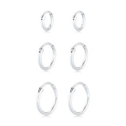 Elli Damen Ohrring-Set &raquo;Ohrring Set Trio 925 Sterling Silber&laquo; silber