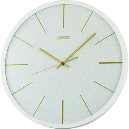 Seiko Damen Wanduhr Quarzuhr, durchlaufende Sekunde, Wohnzimmer, Esszimmer, B&uuml;ro wei&szlig;