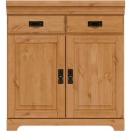 Home Affaire Sp&uuml;lenschrank &raquo;R&uuml;gen&laquo; Breite 80 cm, Kiefer massiv, mit 2 T&uuml;ren beige Massivholz