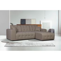 Home Affaire Ecksofa &raquo;Nosia L-Form&laquo; incl. 2 Zierkissen, mit feiner Steppung grau 100% Polyester