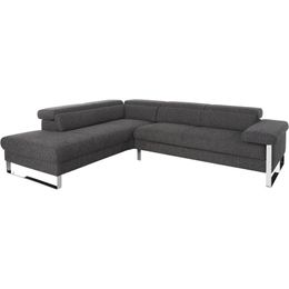 W.Schillig Ecksofa &raquo;finn, toller Sitzkomfort, L-Form, hochwertige Verarbeitungsdetails&laquo; German Design Award 2016, Fu&szlig;gestell Chrom gl&auml;nzend, Breite 