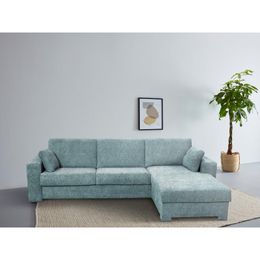 Home Affaire &raquo;Roma "M" Matratzenh&ouml;he 14 cm, Dauerschlaffunktion, mit Unterfederung,&laquo; Liegema&szlig;e ca 143x198 cm, L-Form blau 100% Polyester