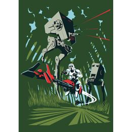Komar Bild &raquo;Star Wars Classic Vector Endor&laquo; Star Wars 1 Stk. tlg. Wandbild zur Dekoration im Kinderzimmer - ohne Rahmen bunt Holz, Papier