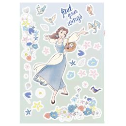 Komar Wandtattoo &raquo;Belle find your Wings - Gr&ouml;&szlig;e 50 x 70 cm&laquo; selbstklebend, Wandsticker, Kinderzimmer bunt Folie