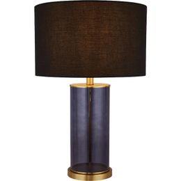 Searchlight Tischleuchte &raquo;x Liberty Table Lamp - Blue Glass with Black Shade&laquo; E27 1 Stk. schwarz