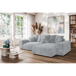 Home Affaire Ecksofa &raquo;LAKESIDE mit Bettfunktion und Bettkasten, B/T/H 257/166/84 cm&laquo; L-Form, Recamiere beidseitig montierbar, mit Wellenunterfederung 