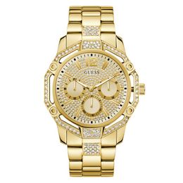 Guess Herren Multifunktionsuhr &raquo;REGAL&laquo; Quarzuhr, Armbanduhr, Herrenuhr, Edelstahlarmband, Datum gold
