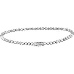 Firetti Damen Armband &raquo;Schmuck Geschenk Silber 925 Armschmuck Armkette Kugelstretch&laquo; mit Zirkonia (synth.) silber