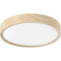 Eglo Deckenleuchte &raquo;Musurita Deckenlampe, Deckenleuchte aus Metall und Holz, IP44, Lampe&laquo; LED-Modul 1 Stk. Warmwei&szlig; Wand-/Deckenleuchte - H6 x &Oslash;34 cm 
