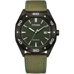 Citizen Damen Solaruhr Armbanduhr, Herrenuhr, analog, Tag, Batterie-Entladungsanzeige gr&uuml;n