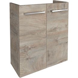 Fackelmann Waschbeckenunterschrank &raquo;SBC&laquo; Badm&ouml;bel f&uuml;r G&auml;ste-WC, Breite ca. 55 cm braun