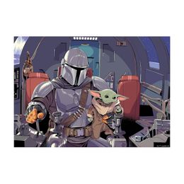 Komar Bild &raquo;Mandalorian The Child Cockpit&laquo; Disney Star Wars 1 Stk. tlg. Wandbild zur Dekoration im Kinderzimmer - ohne Rahmen bunt Holz, Papier