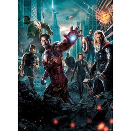Komar Fototapete &raquo;Avengers-Movie-Poster - Gr&ouml;&szlig;e 184 x 254 cm&laquo; bedruckt glatt Kinderzimmer bunt Papier