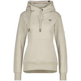 alife and kickin Alife & Kickin Damen Kapuzensweatshirt &raquo;Damen SarahAK A&laquo;, Hoodie Kapuzenpullover, Sweatshirt mit Kapuze und K&auml;ngurutasche beige XS