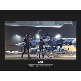 Komar Bild &raquo;Star Wars Classic RMQ Yavin Y-Wing&laquo; Star Wars 1 Stk. tlg. Wandbild zur Dekoration im Kinderzimmer - ohne Rahmen bunt Holz, Papier