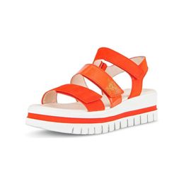 Gabor Damen Keilsandalette &raquo; Sandalen Veloursleder/Textil&laquo; orange 38