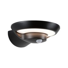Paulmann LED Au&szlig;en-Wandleuchte &raquo;Solar Bordola IP44 180x211mm 3000K 3,5W 220lm Anthrazit Kunststoff&laquo; 1 Stk. Warmwei&szlig; Bewegungsmelder grau