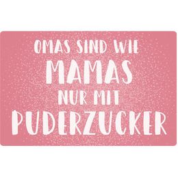 queence Metallbild &raquo;Puderzucker II&laquo; Spr&uuml;che 1 Stk. tlg. rosa