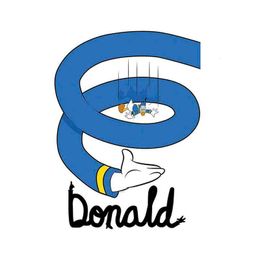 Komar Bild &raquo;Donald Duck Spiral&laquo; Disney 1 Stk. tlg. Wandbild zur Dekoration im Kinderzimmer - ohne Rahmen bunt Holz, Papier