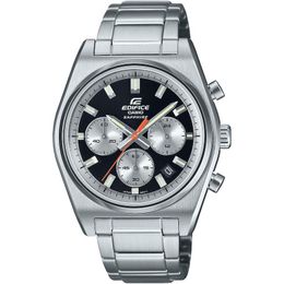 CASIO EDIFICE Herren CASIO EDIFICE Chronograph Quarzuhr, Armbanduhr, Herrenuhr,Edelstahlband,Saphirglas,Stoppfunktion silber
