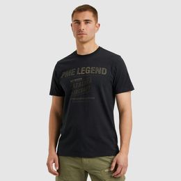 PME-Legend Pme Legend Damen PME LEGEND T-Shirt &raquo;Short sleeve r-neck single jersey&laquo; mit Logo-Print grau M