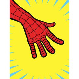 Komar Bild &raquo;Marvel PowerUp Spider-Man Hand&laquo; Disney 1 Stk. tlg. Wandbild zur Dekoration im Kinderzimmer - ohne Rahmen bunt Holz, Papier