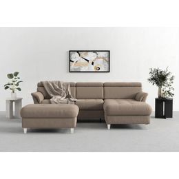 Sit & More sit&more Ecksofa &raquo;Marano L-Form&laquo; inklusive Kopfteilverstellung, wahlweise mit Bettfunktion, Bettkasten grau 98% Polyester, 2% Polyamid