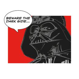 Komar Bild &raquo;Star Wars Classic Comic Quote Vader&laquo; Star Wars 1 Stk. tlg. Wandbild zur Dekoration im Kinderzimmer - ohne Rahmen bunt Holz, Papier