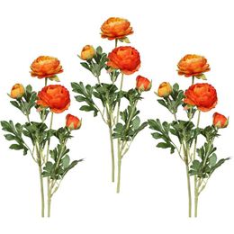 Creativ green Kunstblume 6er Set orange Kunststoff, Polyester