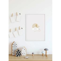 Komar Bild &raquo;Baby Happy&laquo; Figuren 1 Stk. tlg. Wandbild zur Dekoration - ohne Rahmen bunt Holz, Papier