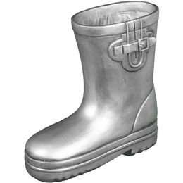 AMBIENTE HAUS Wanddekoobjekt &raquo;Gummistiefel - gross&laquo; silber Polyresin