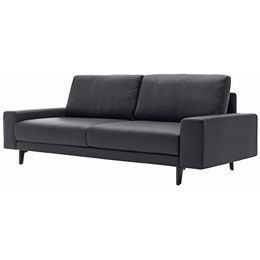 Creation BY ROLF BENZ 2-Sitzer &raquo;CR.450, Designsofa, Loungesofa&laquo; Armlehne breit niedrig, Alugussf&uuml;&szlig;e in umbragrau, Breite 180 cm schwarz NaturLEDER 