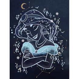 Komar Bild &raquo;Jasmin Dreaming&laquo; Disney 1 Stk. tlg. Wandbild zur Dekoration im Kinderzimmer - ohne Rahmen bunt Holz, Papier