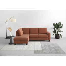 Home Affaire Ecksofa &raquo;Summer L-Form&laquo; mit Ottomane, mit oder ohne Bettfunktion und Bettkasten, Cord-Bezug rosa 95% Polyester, 5% Polyamid