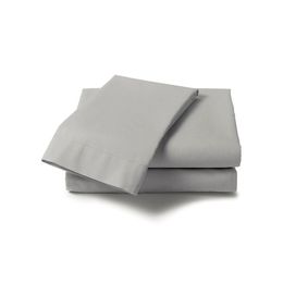 Bettlaken &raquo;Elementi&laquo; Laken aus 100% Baumwolle, hochwertiges Mako-Satin, Betttuch ab 90x200 grau Mako-Satin, Obermaterial: 100% Baumwolle