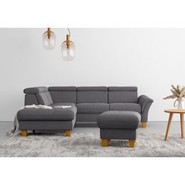Home Affaire Ecksofa &raquo;Lindgren L-Form&laquo; wahlweise mit TV-Funktion, Stauraum und Kopfteilverstellung braun 100% Polyester