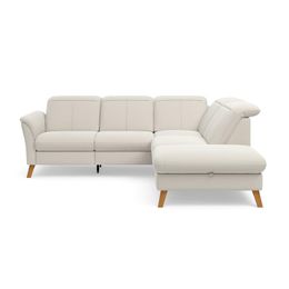 Sit & More sit&more Ecksofa &raquo;Romero L-Form&laquo; wahlweise mit oder ohne TV-Funktion, Bettfunktion, Bettkasten beige 90% Polyester 10%Polyamid