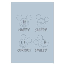 Komar Bild &raquo;Mickey Blue Emotions&laquo; Disney 1 Stk. tlg. Wandbild zur Dekoration im Kinderzimmer - ohne Rahmen blau Holz, Papier